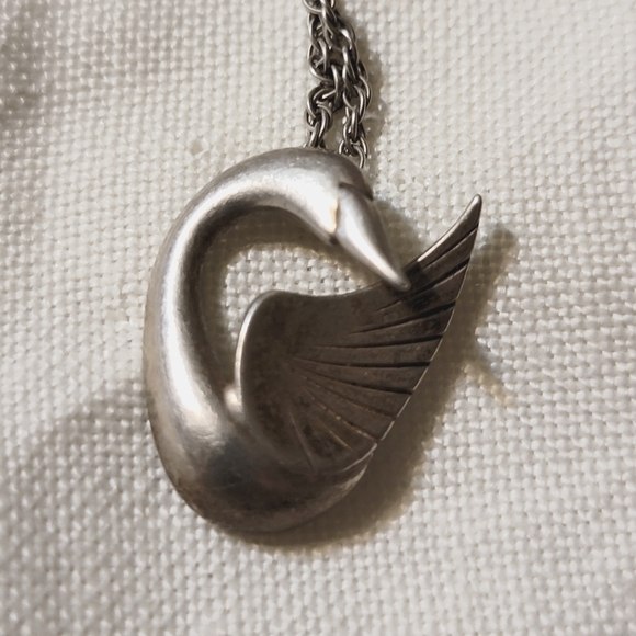 Jewelry | Vintage Ola M Gorie Sterling Silver Swan Pendant | Poshmark